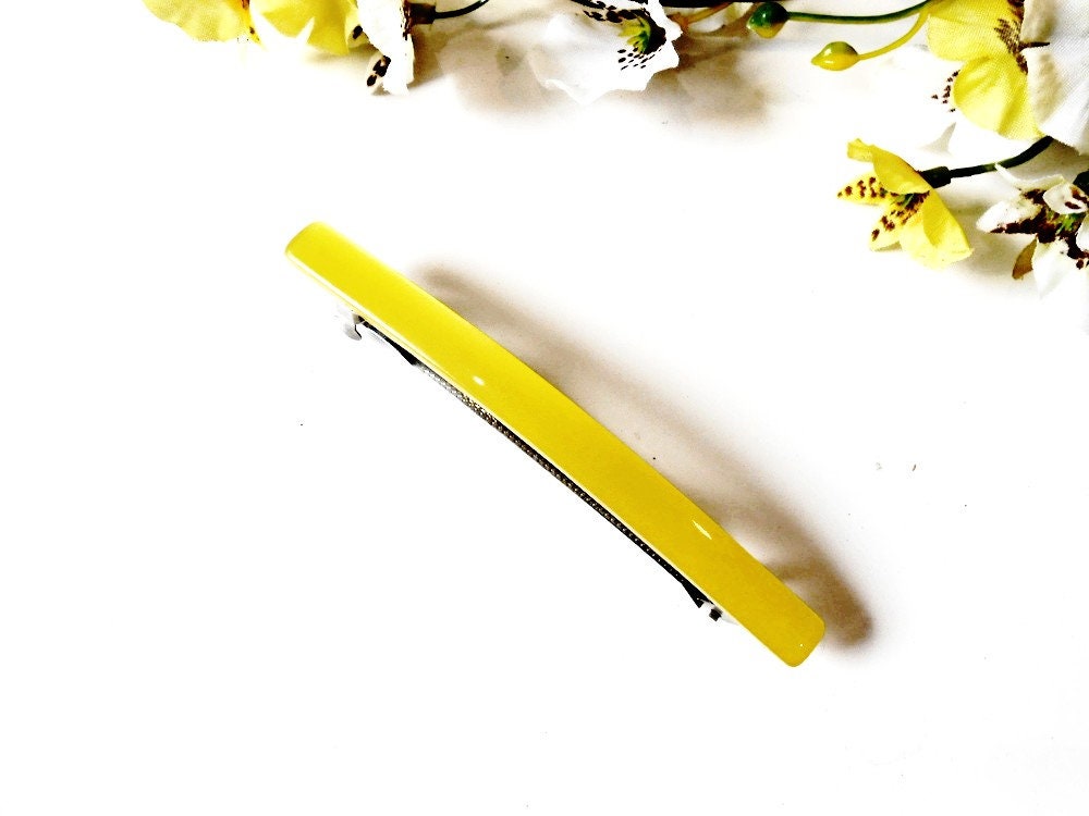 Hair Barrette Yellow Hair Pin Clip Barettes Hair Barretts Hair ...