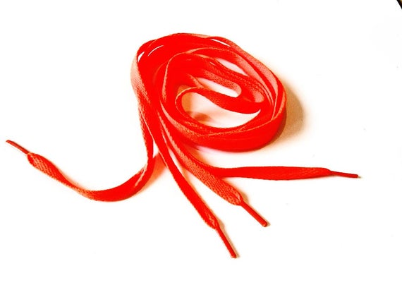 Shoe Lace Light Neon Bright Orange Color Polyester Shoelaces | Etsy