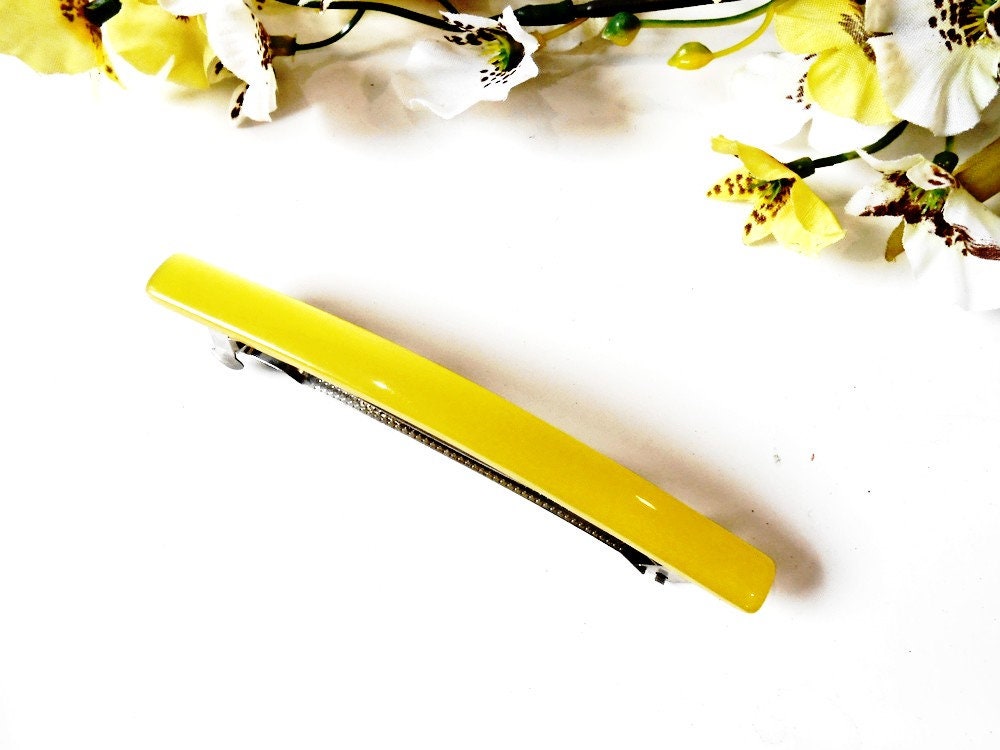 Hair Barrette Yellow Hair Pin Clip Barettes Hair Barretts Hair ...