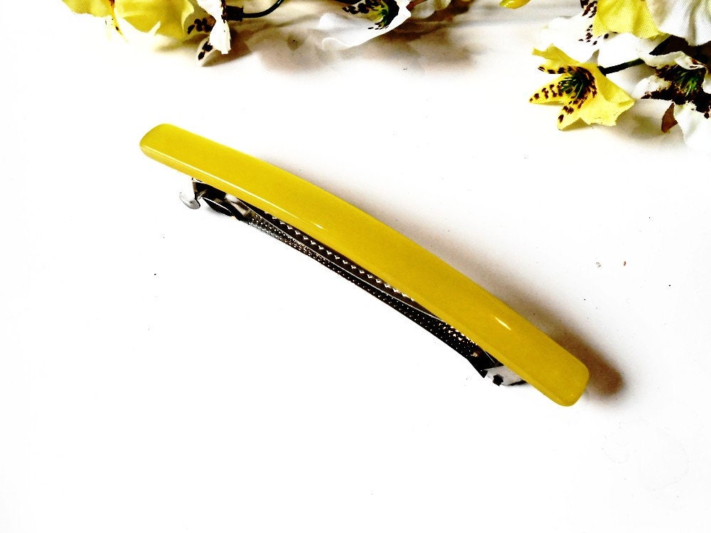 Hair Barrette Yellow Hair Pin Clip Barettes Hair Barretts Hair ...
