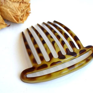 Hair Comb Pick Olive Green Brown Animal Print Tortoise Shell - Etsy