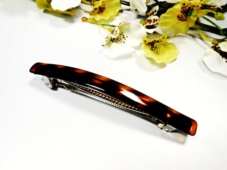 Hair Barrette Brown Tortoise Shell Hair Pin Clip Barettes - Etsy
