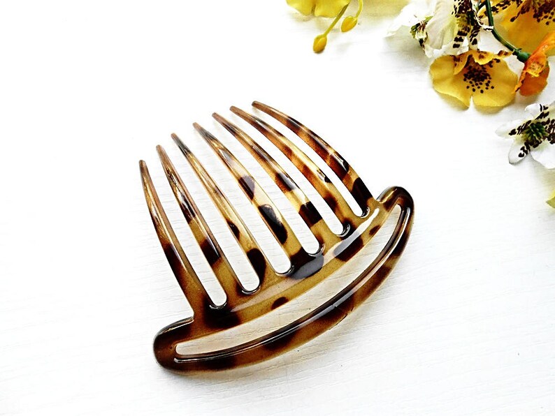 Hair Comb Pick Olive Green Brown Animal Print Tortoise Shell - Etsy