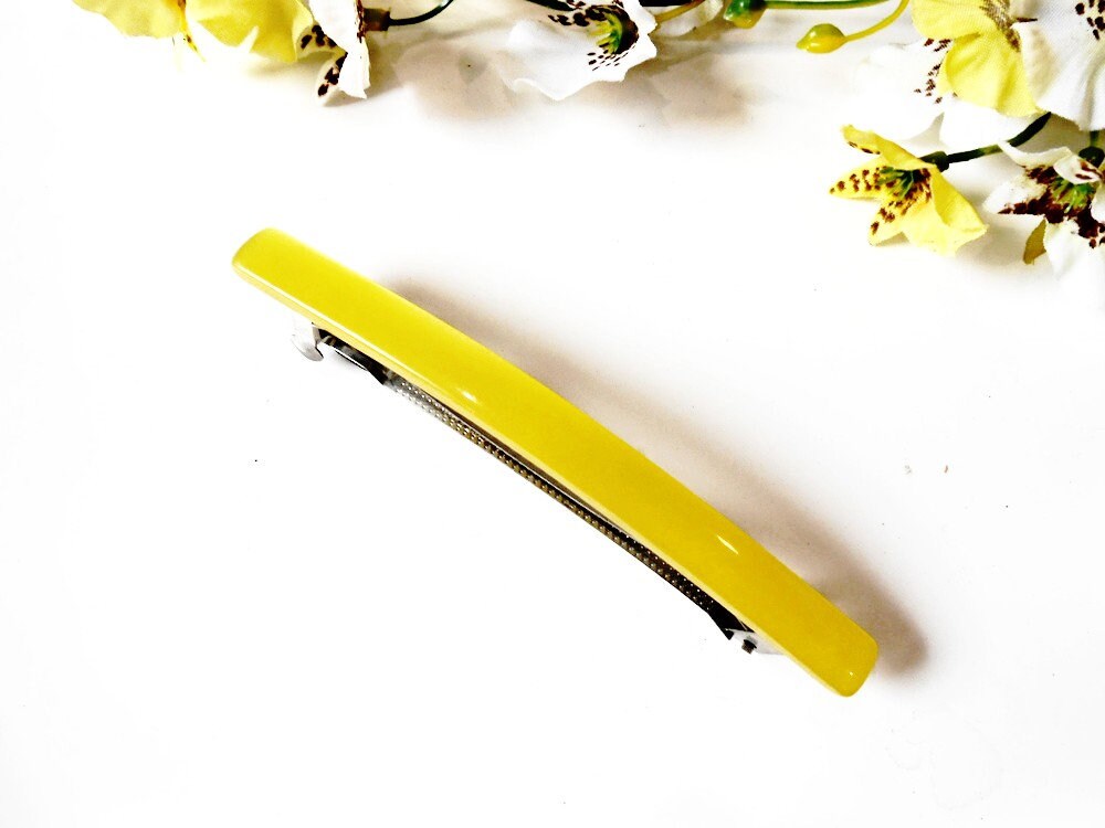 Hair Barrette Yellow Hair Pin Clip Barettes Hair Barretts Hair ...