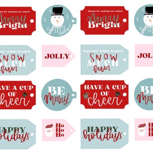 Printable Christmas Gift Tags Retro Set of 12 Christmas Tags Retro ...