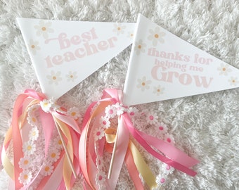 Teacher Appreciation Printable Pennant Flags, Teacher Gift Ideas ...