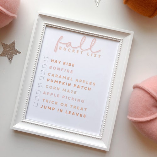 Fall Bucket List Game Printable Autumn Party Game Fall - Etsy
