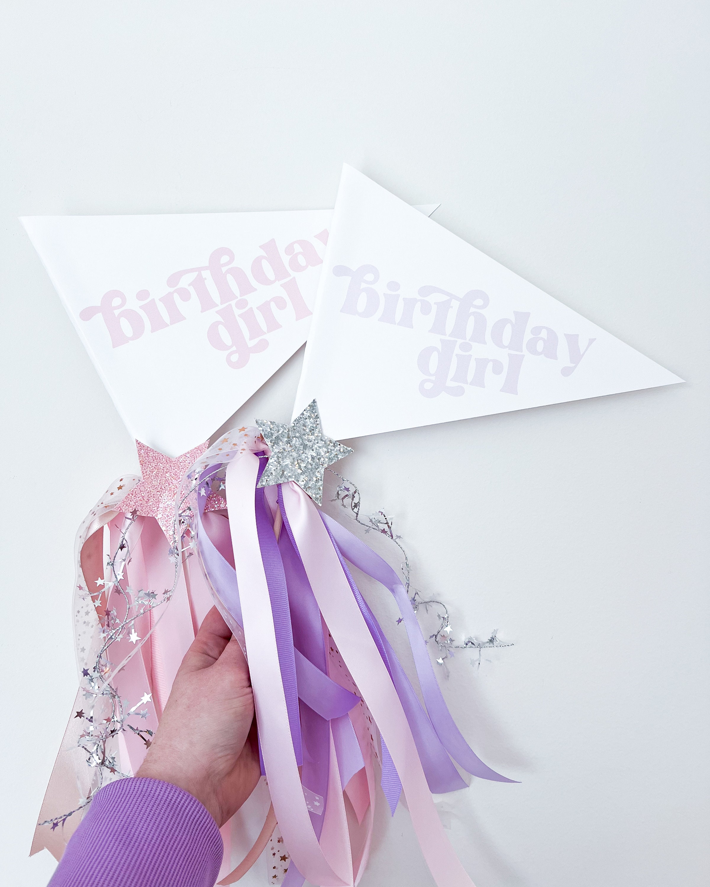 Birthday Girl PRINTABLE Pennant Flags - Etsy
