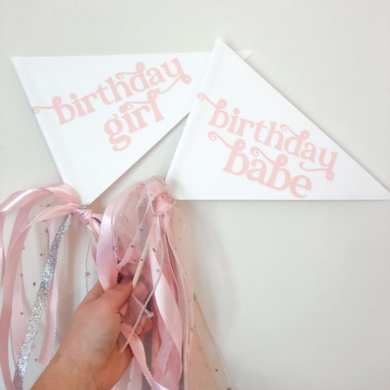 Birthday Girl Pennant Flag - Etsy