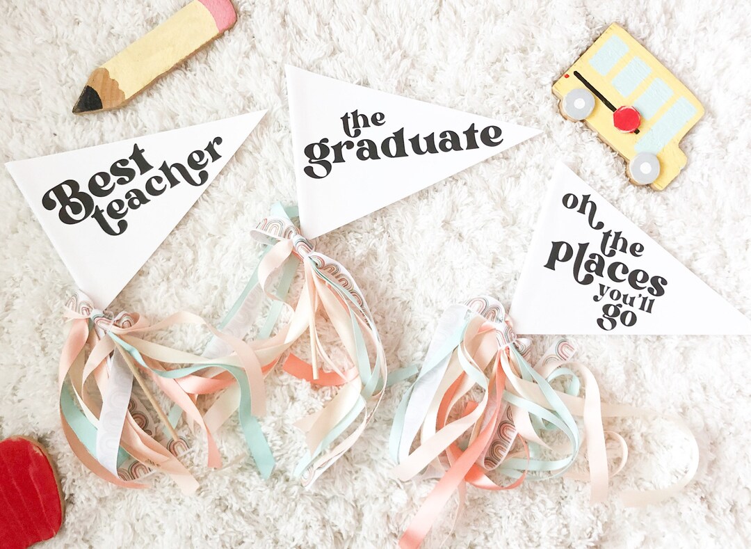 The Graduate Pennant Flag| Preschool Graduation Pennant Flag ...