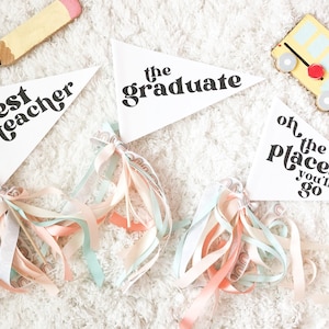 The Graduate Pennant Flag| Preschool Graduation Pennant Flag ...