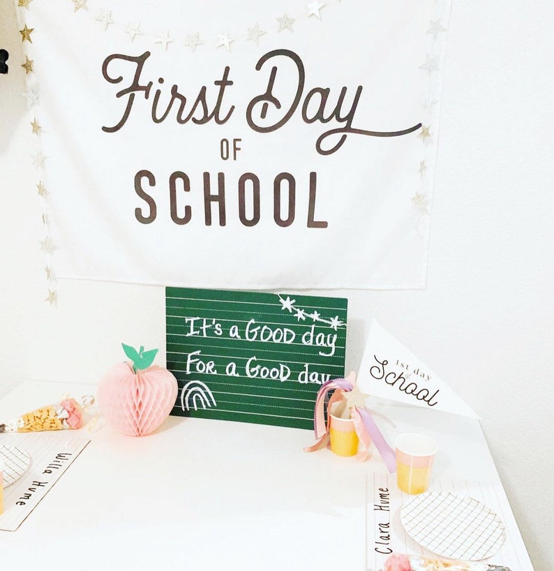 1st Day of School Pennant Flag First Day of School Pennant - Etsy
