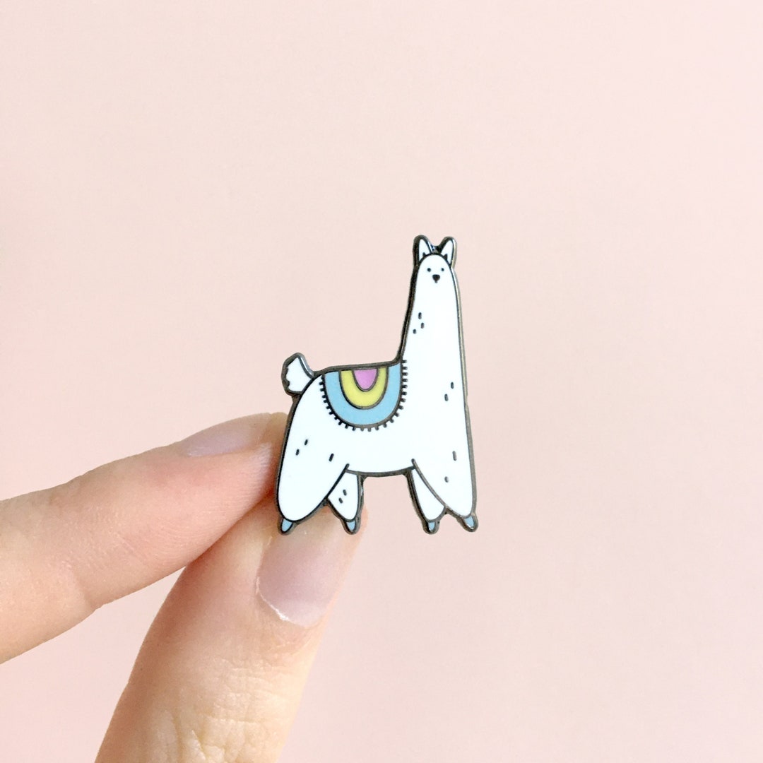 Llama Pin Hard Enamel Pin - Etsy