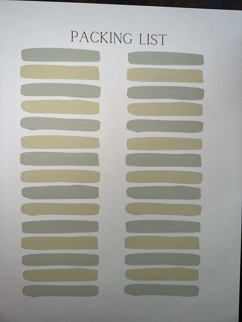 Blank Packing List, Packing List, Travel List, Vacation List, What to ...