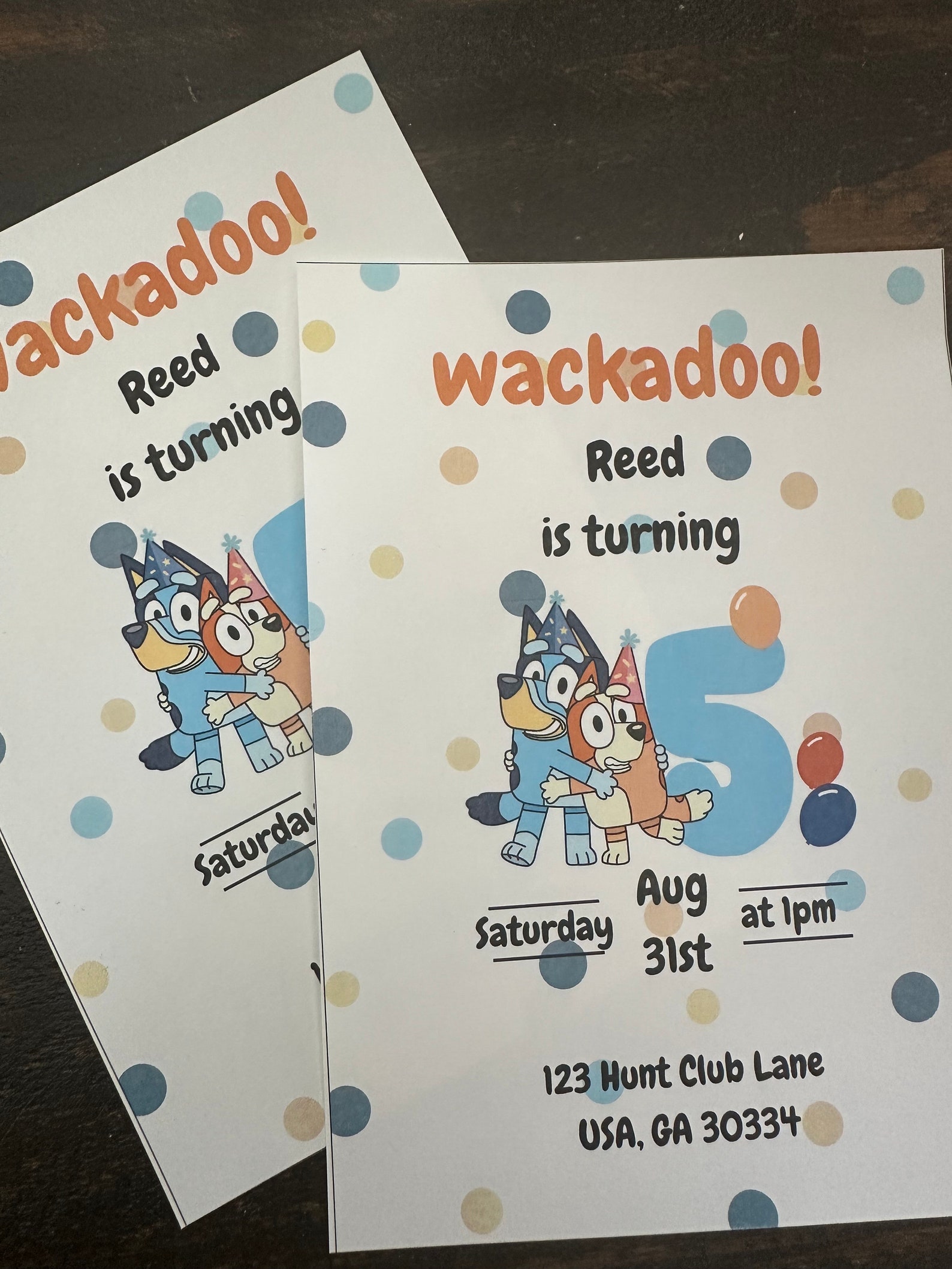 Bluey Birthday Invitation, Bluey, 5th Birthday, Birthday Invitation ...