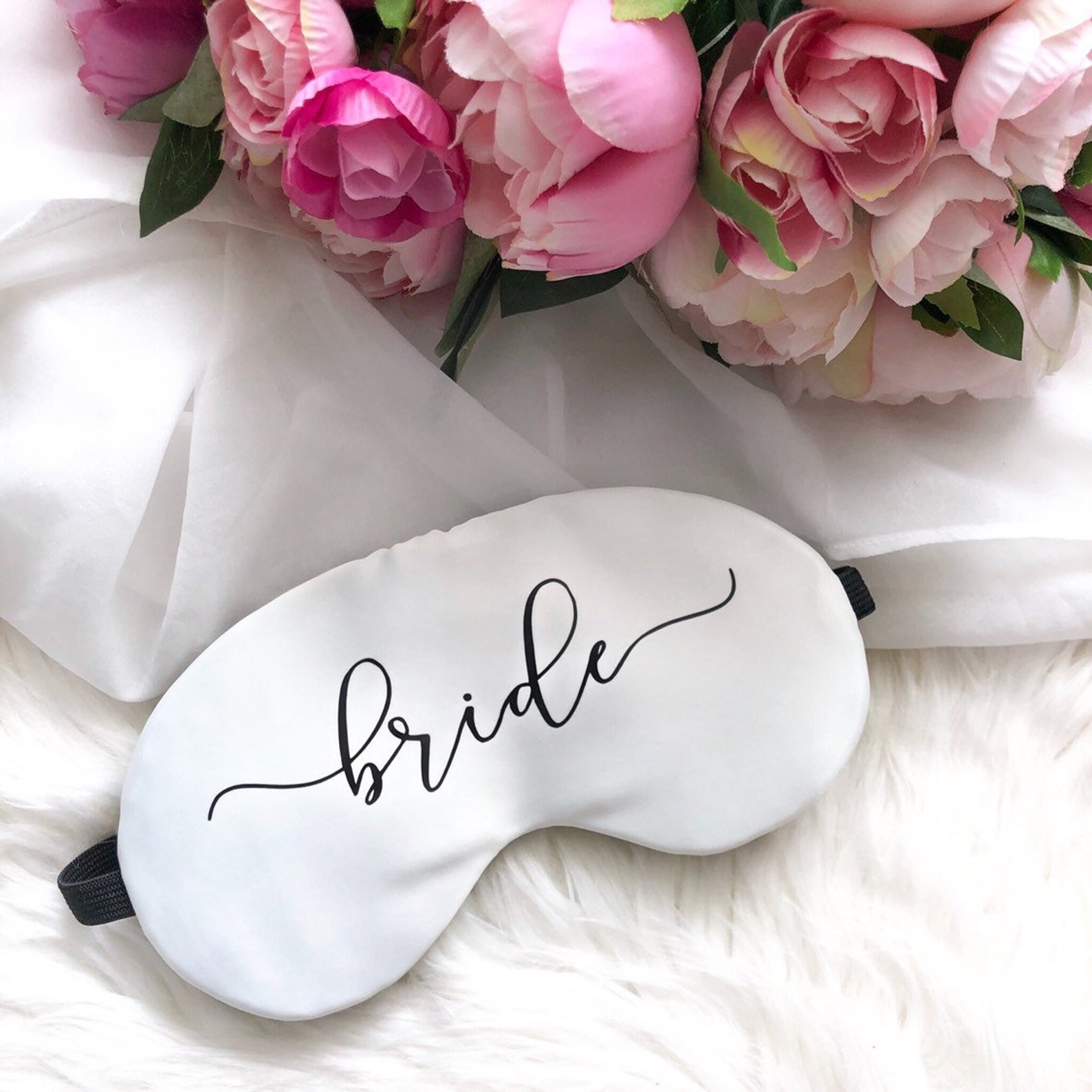 Wedding Sleep Mask Bride Satin Bridesmaid T Ideas Bridal Etsy