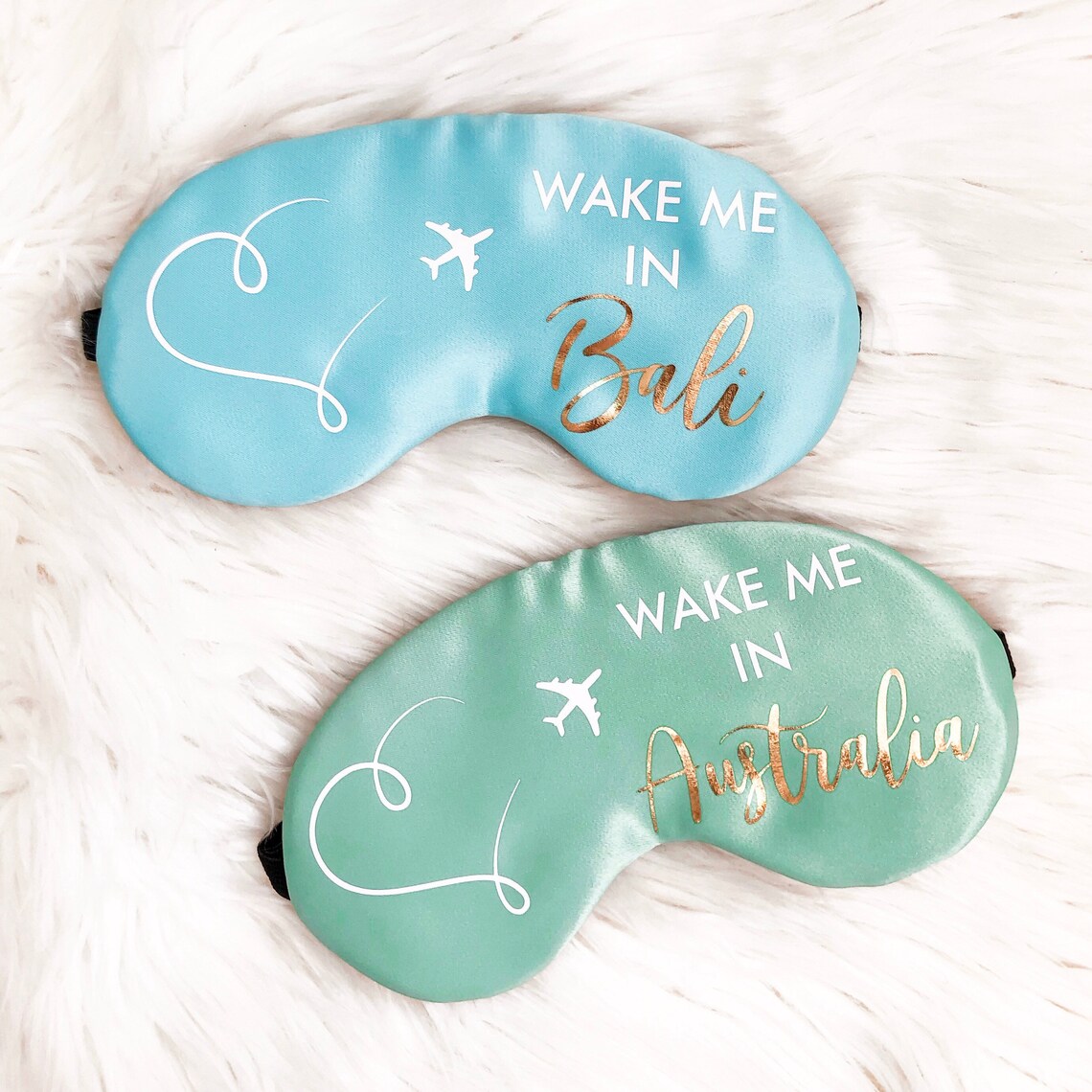 Custom sleep mask Travel Airplane Eye mask Wake me in New York | Etsy