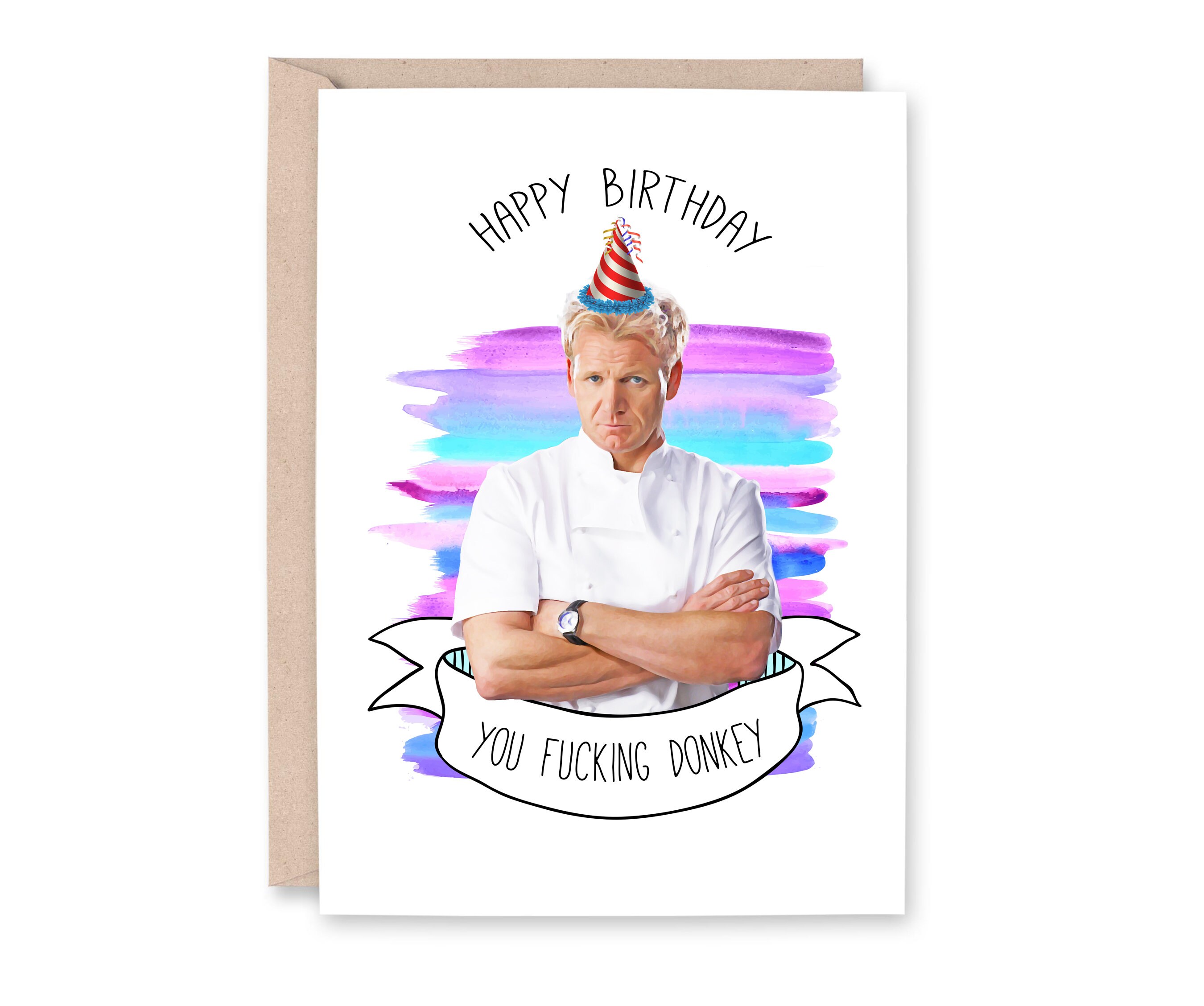 Gordon Ramsay Card Gordon Ramsay Birthday Card Rude Meme | Etsy