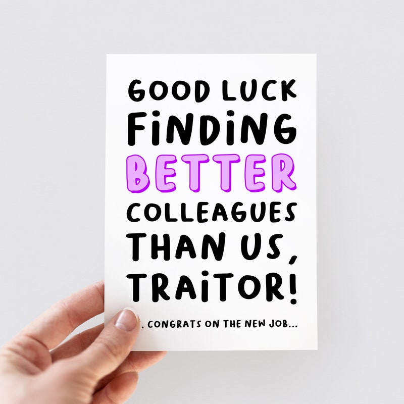 Leaving Us Traitor Card - Etsy UK