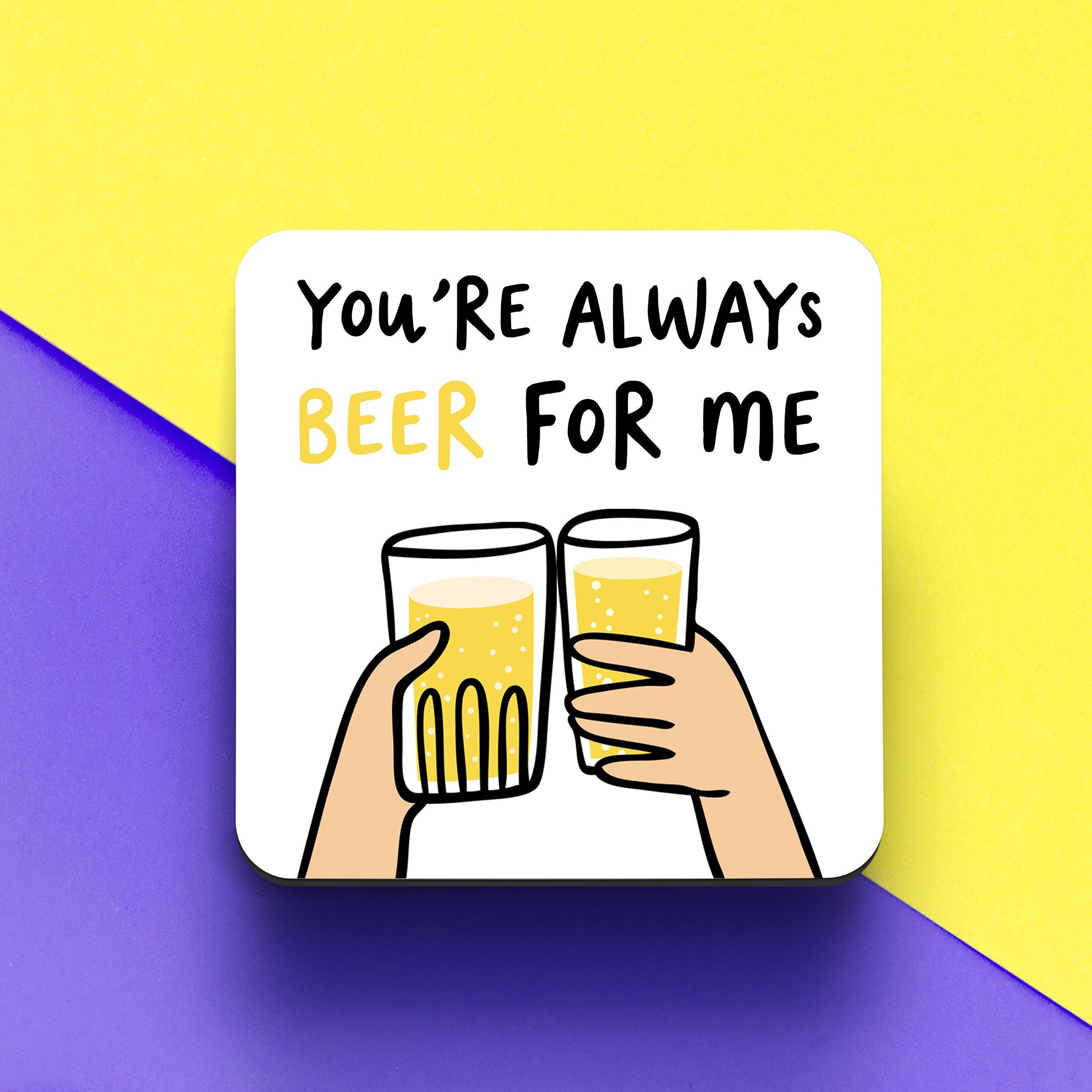 Personalised Beer Glass Biscuit Card