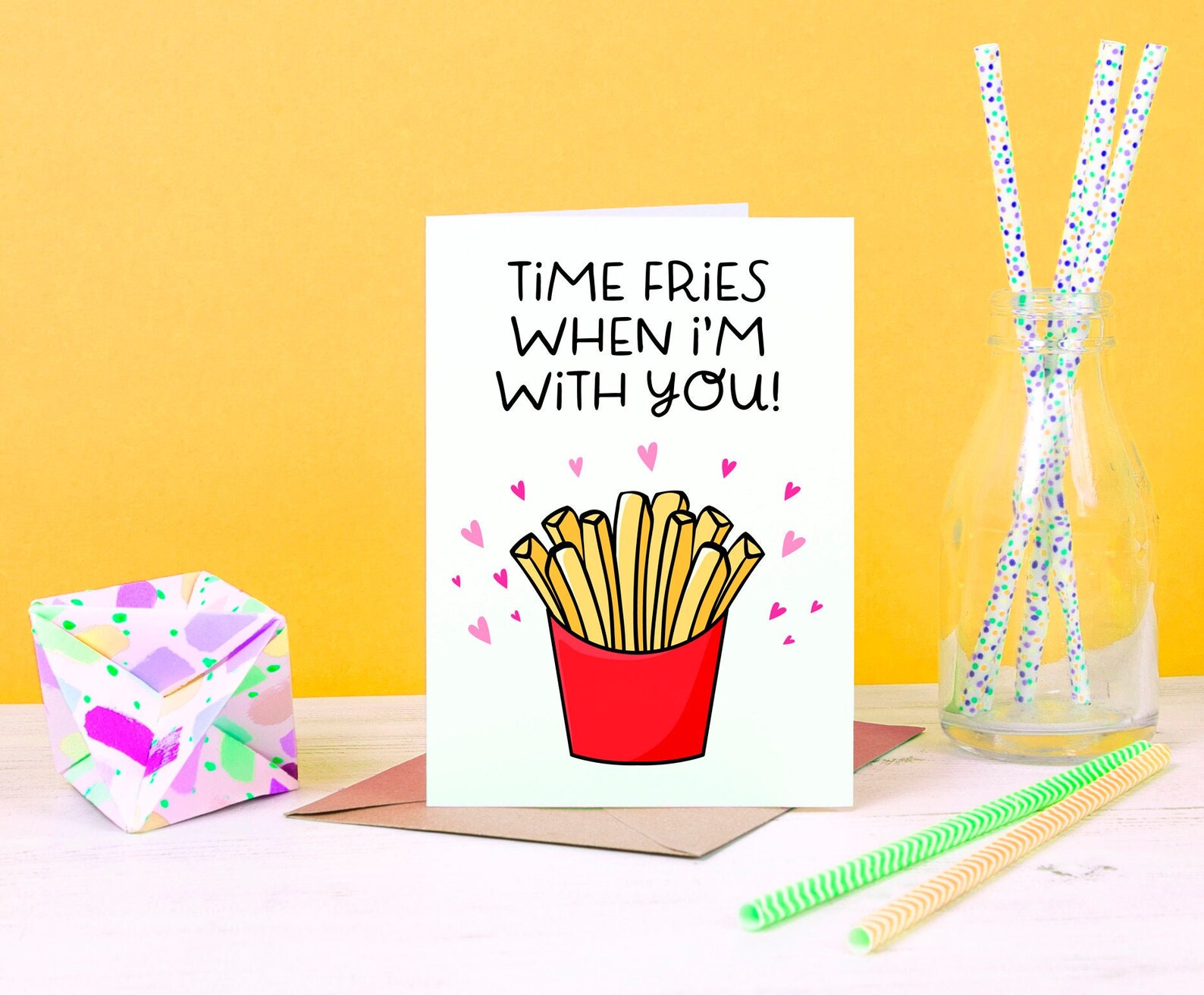Time Fries When I'm With You Birthday Anniversary Card | Etsy