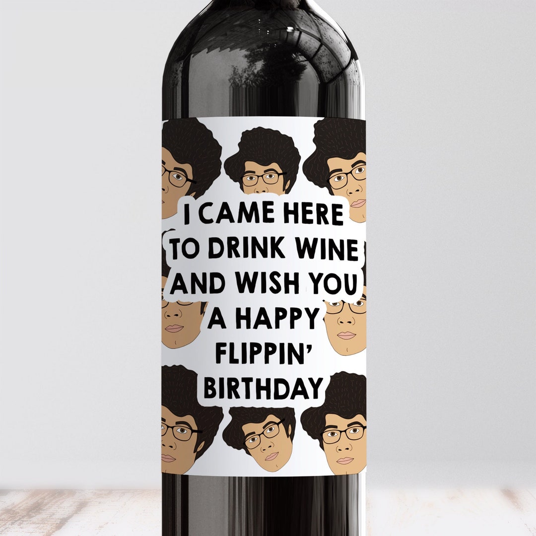 Moss IT Crowd Birthday Wine Label, Came Here to Drink Milk, Funny ...