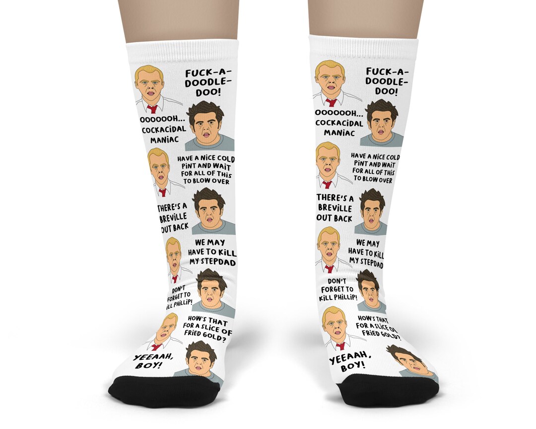 Shaun of the Dead Quote Socks, Rude Birthday Gift, Funny Anniversary ...