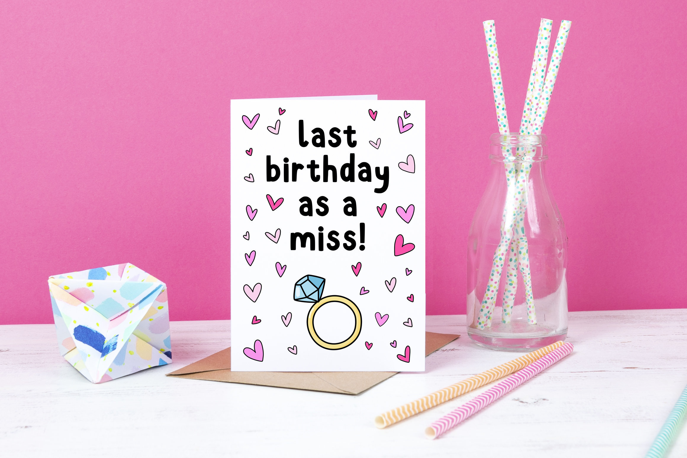 Last Birthday as A Miss Card | Funny Nearly Mrs Birthday Card | Funny ...
