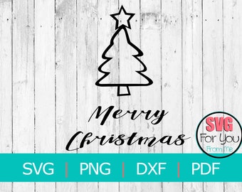 Christmas Tree SVG Christmas SVG Tree Clipart Merry Christmas SVG ...