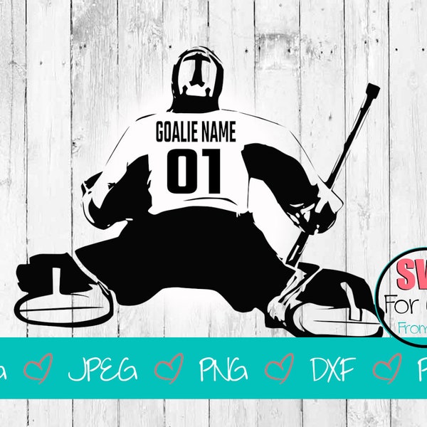 Hockey Goalie Svg - Etsy