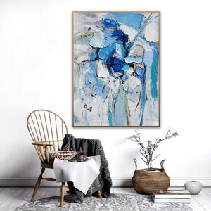 Pastel Blue Wall Art Light Blue Abstract Art Pastel Color - Etsy