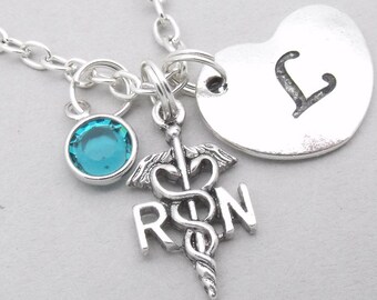 Nurse Necklace Registered Nurse RN Necklace Nurse Jewelry - Etsy