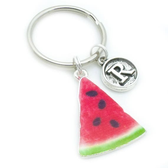 Watermelon keyring watermelon keychain personalised | Etsy