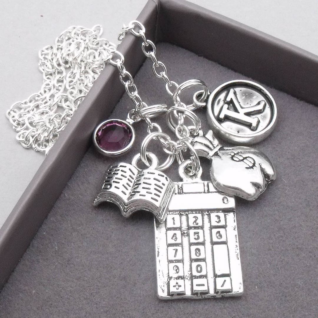 Accountant Vintage Style Initial Necklace Banker Necklace Personalised ...