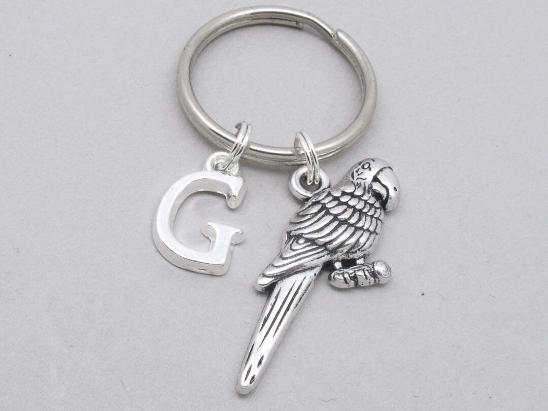 Perroquet monogramme porte-clés perroquet porte-clé personnalisé de ...