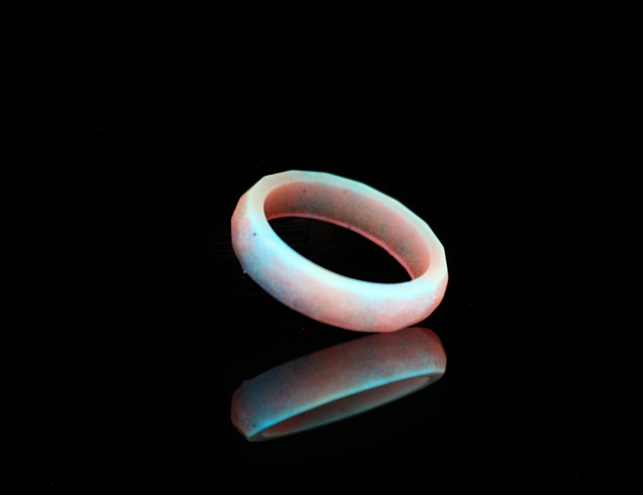 6 Glow in the Dark Ring Pink Resin Ring Glowing Ring Glow Ring - Etsy