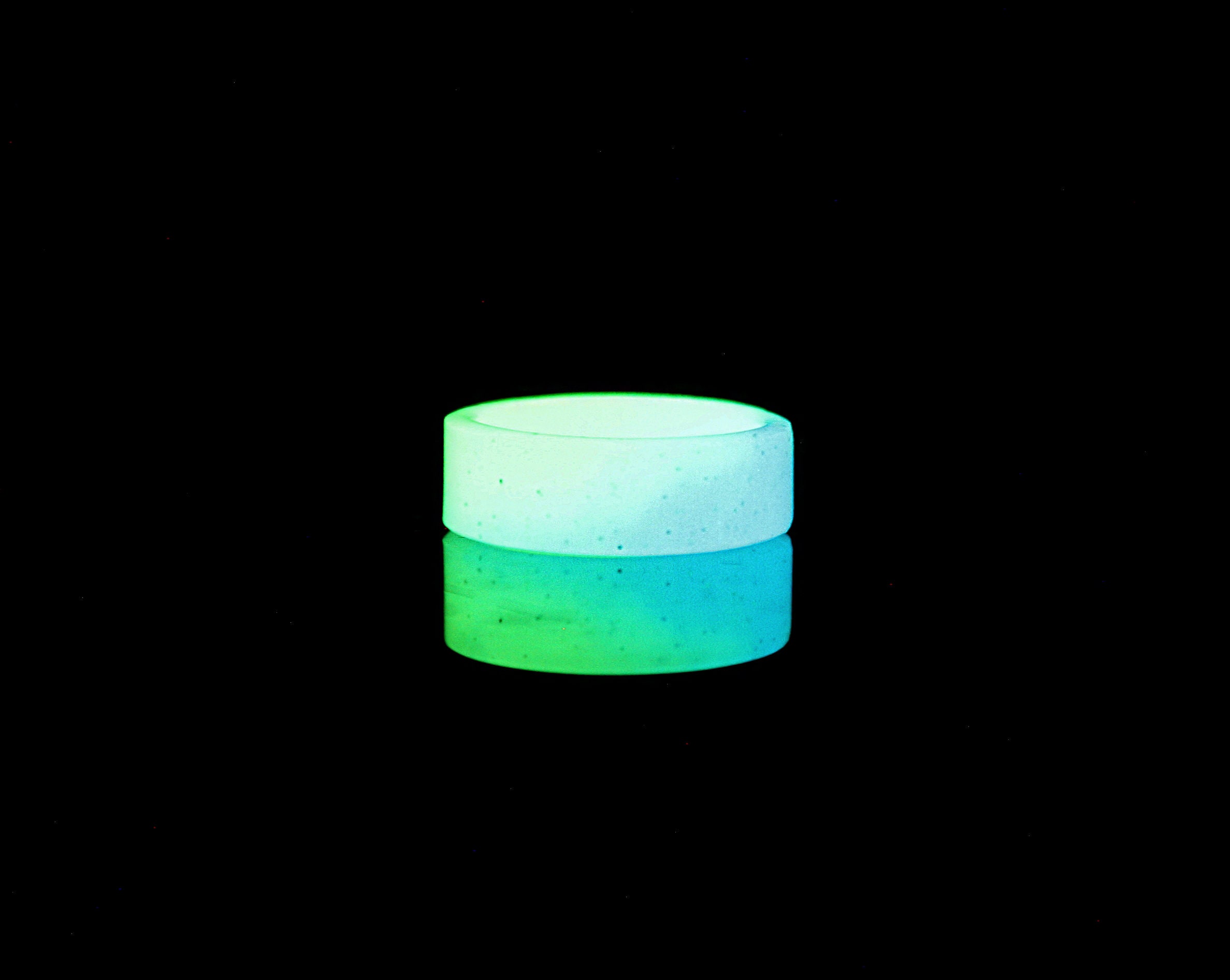 6 Glow in the Dark Ring Green Resin Ring Glowing Ring Glow Ring Glowing ...