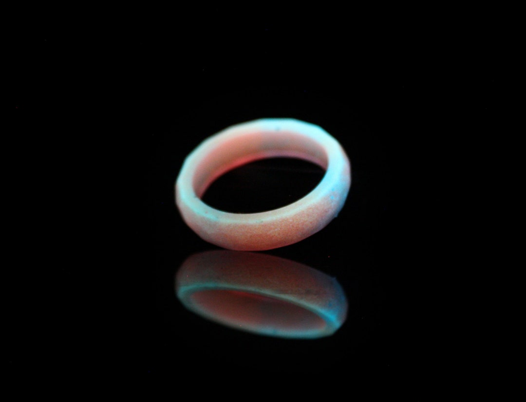 6 Glow in the Dark Ring Pink Resin Ring Glowing Ring Glow Ring Glowing ...