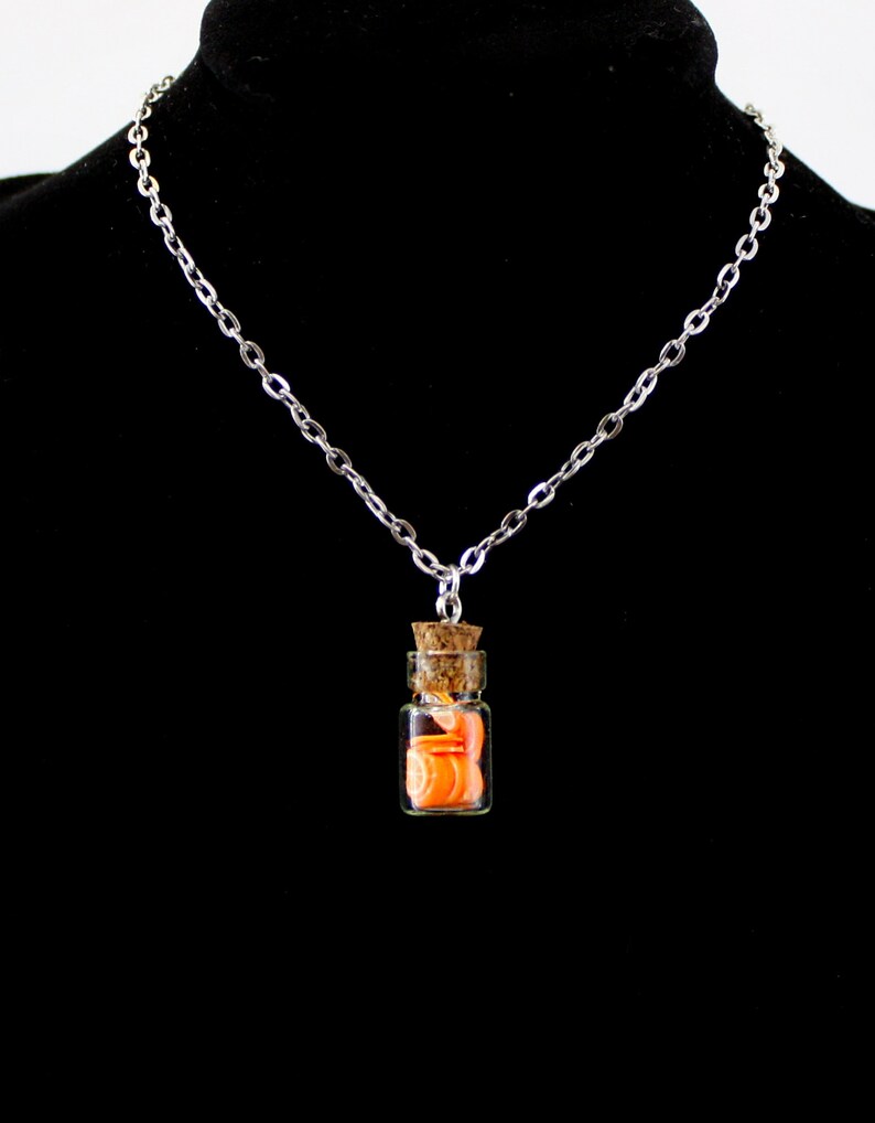 Polymer clay charms Mini bottle necklace Glass bottle jewelry | Etsy