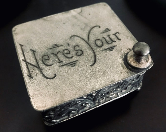 Antique Victorian Stud Box by Knickerbocker Silver Co. Calligraphy ...