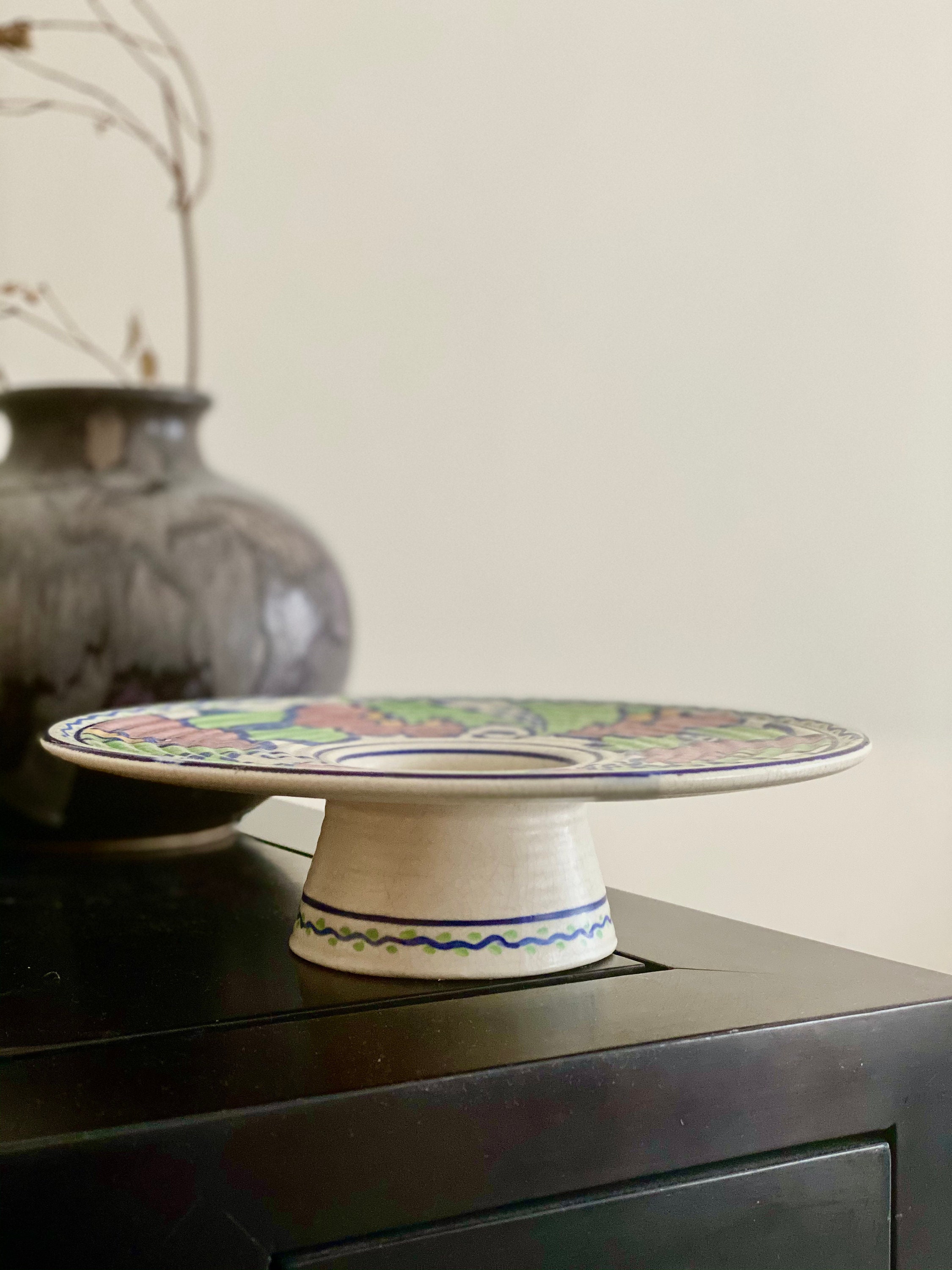 Art Deco Solian Ware SOHO POTTERY COBRIDGE Hand Painted Posy Vase C ...