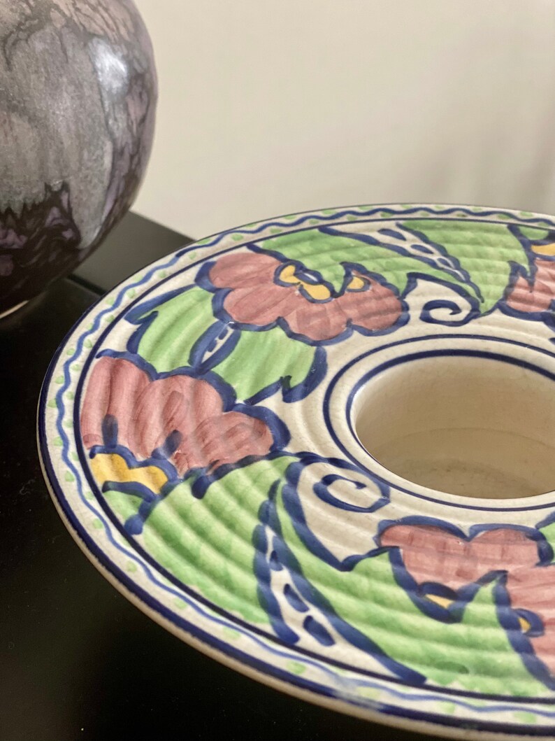 Art Deco Solian Ware SOHO POTTERY COBRIDGE Hand Painted Posy Vase C ...