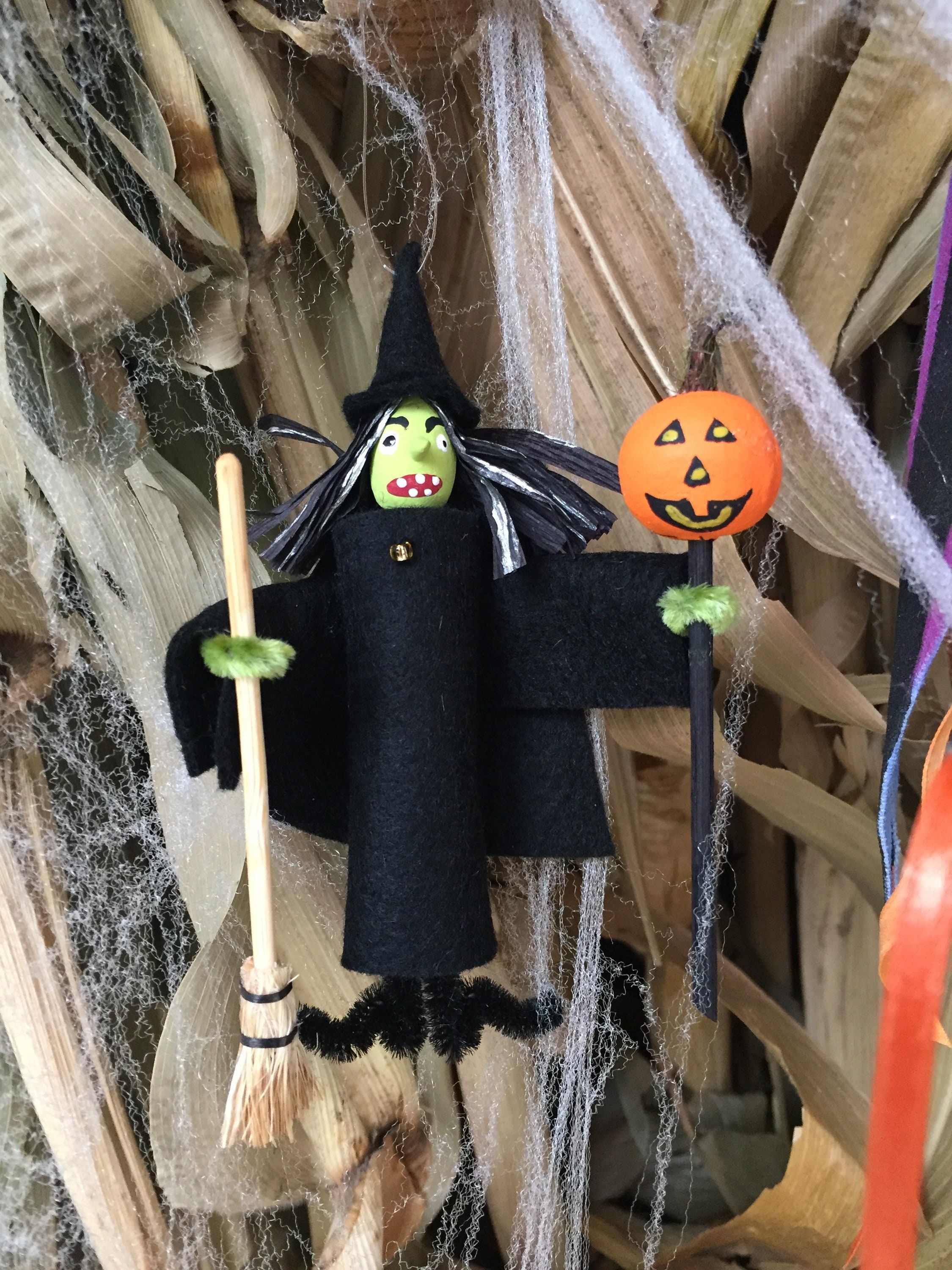Halloween Witch With Pumpkin Lantern - Etsy
