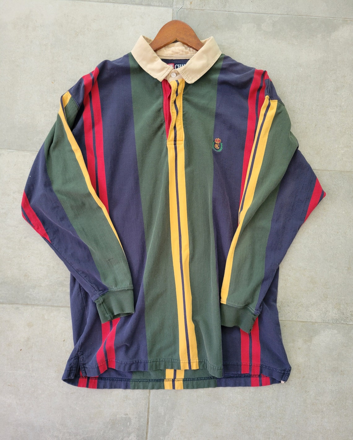 Vintage Ralph Lauren Chaps Vertical Stripe Rugby Shirt, Large - Etsy