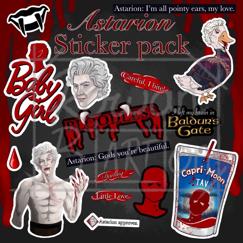 Astarion Sticker Pack - Etsy