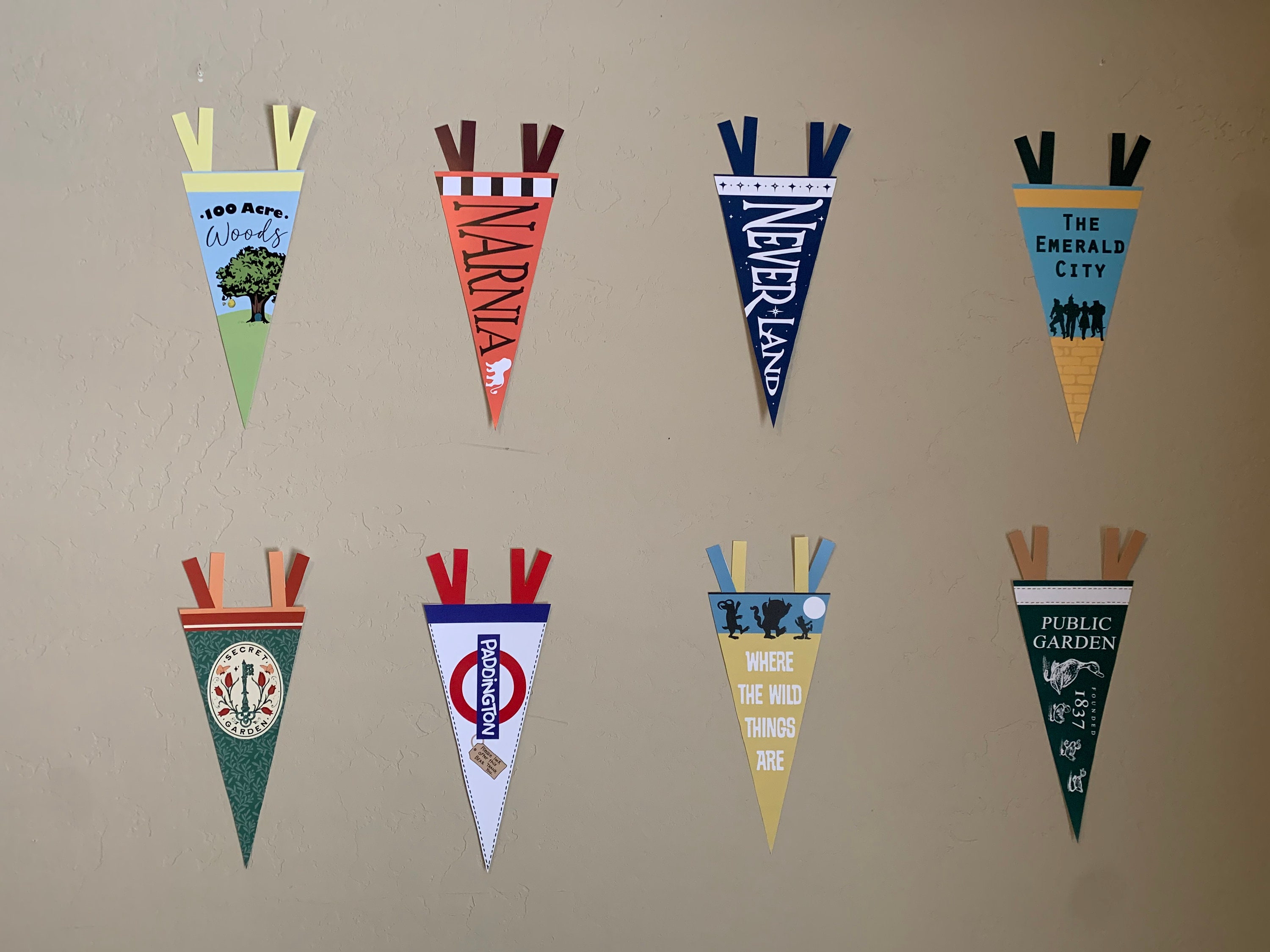 Storybook Vintage Style Pennant Decoration PDF PRINTABLE - Etsy