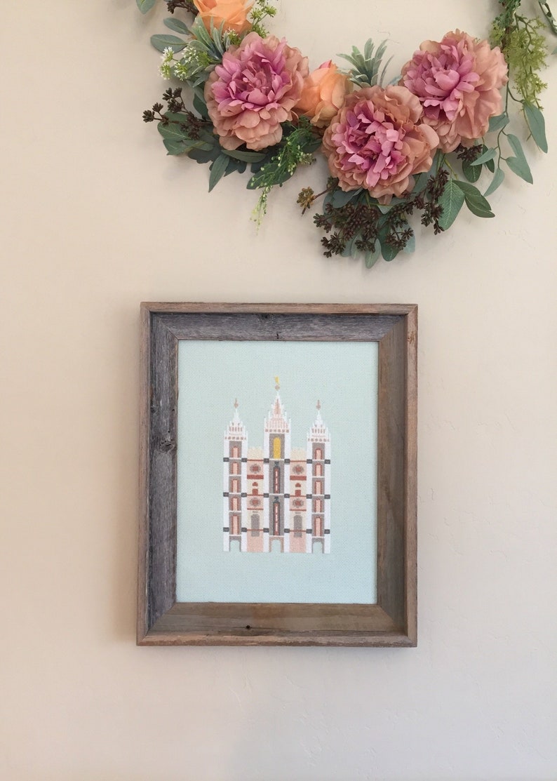 Salt Lake City LDS Temple - Modern Cross Stitch Pattern PDF - Instant ...