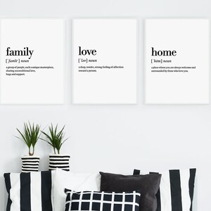 Definition Prints, Wall Art Set of 3 Prints, Printable Wall Art Print ...