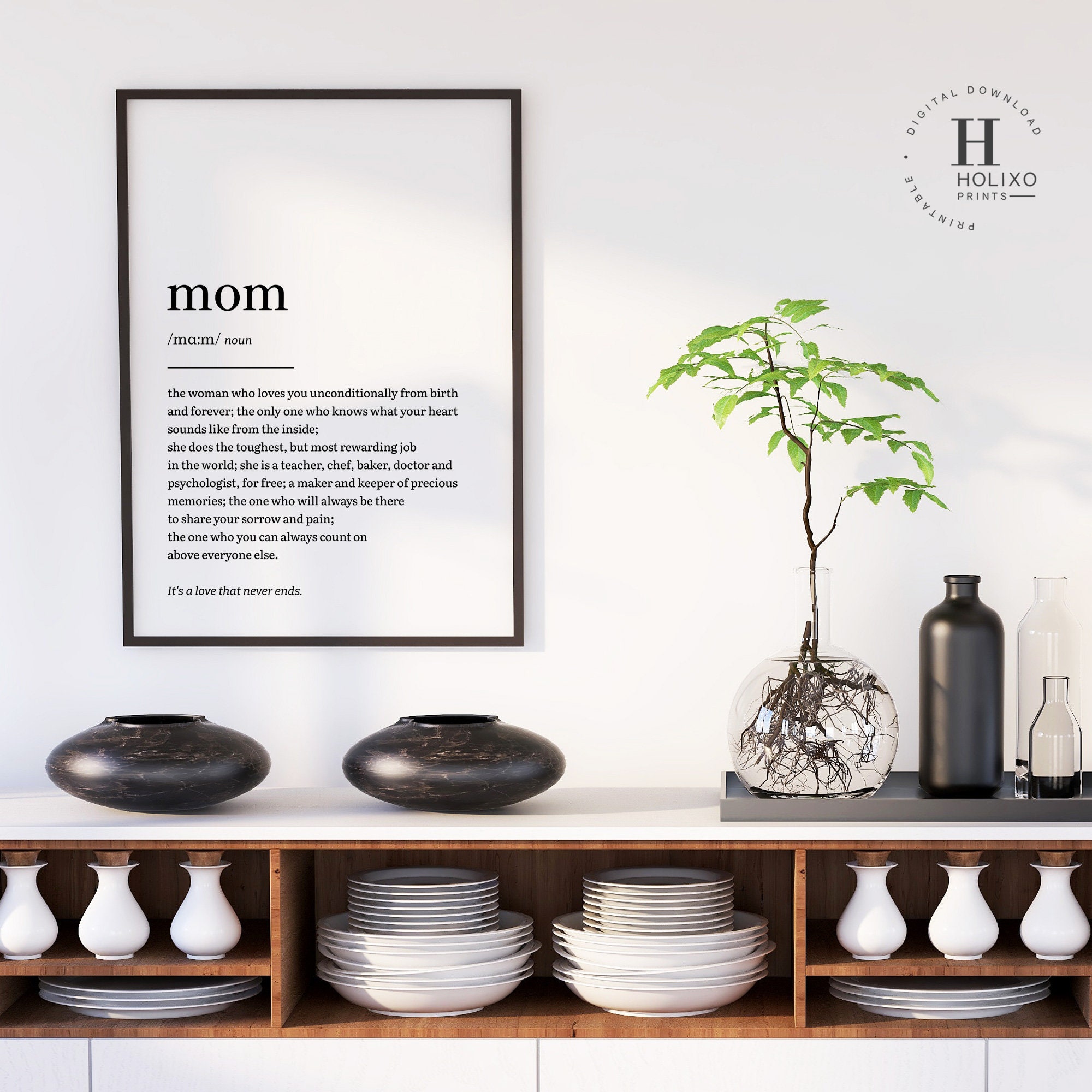 Mom Definition Print, Mom Print, Mother's Day Printable Mom Quote, Mom ...