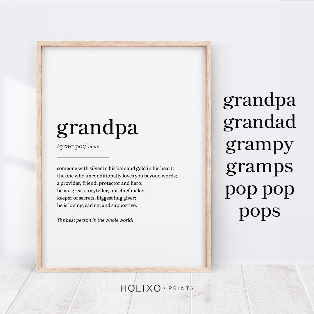 Grandpa Definition, Fathers Day Grandpa Gift, Gifts for Grandpa ...